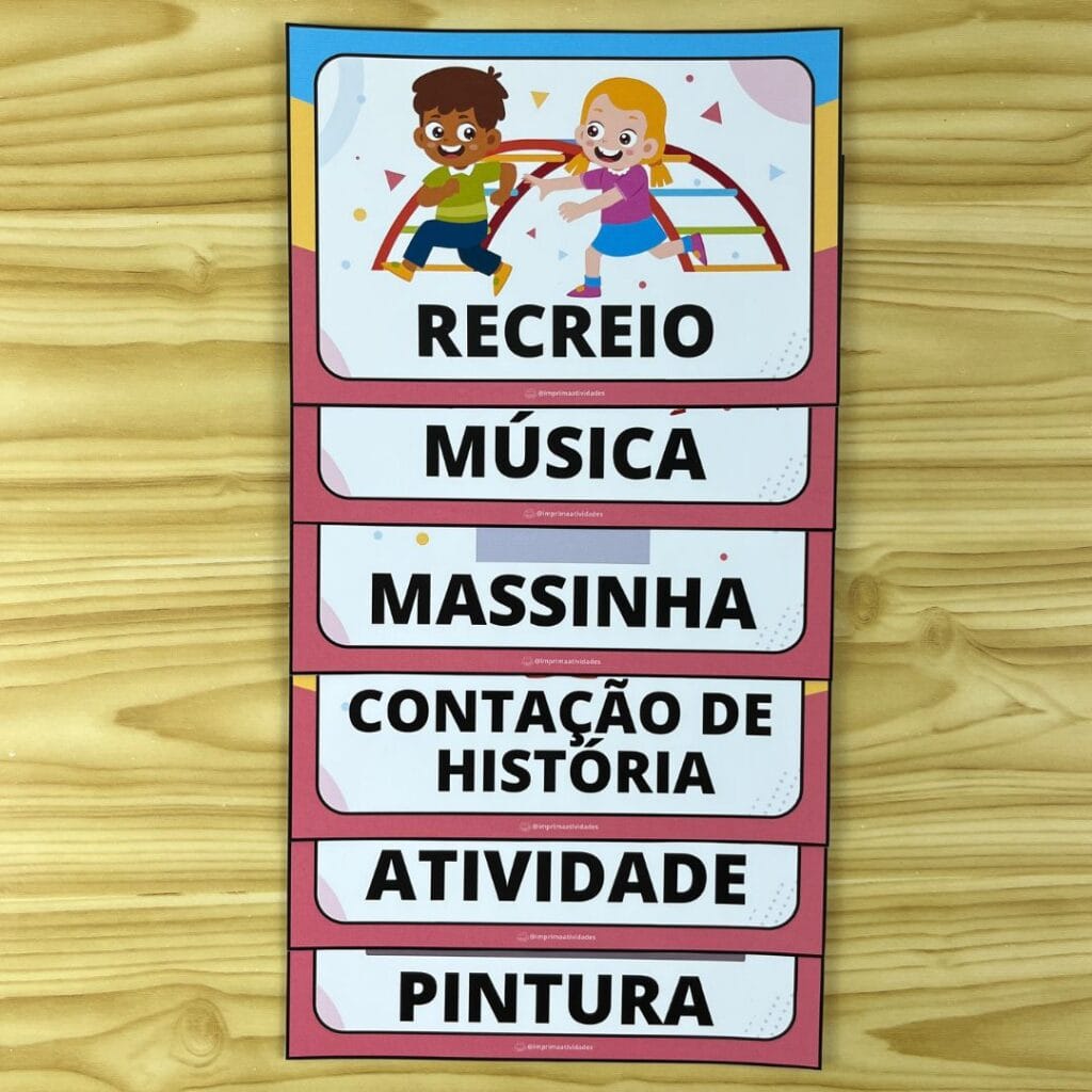 Rotina para Educação Infantil | Imprima Atividades