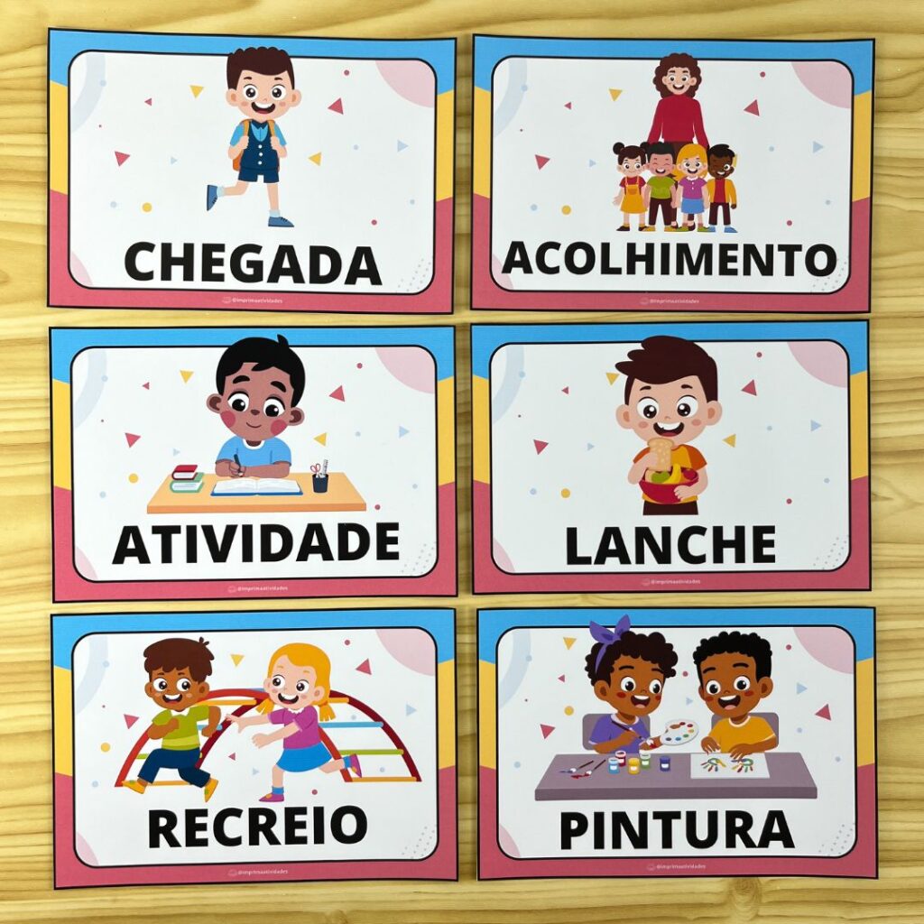 Rotina para Educação Infantil | Imprima Atividades