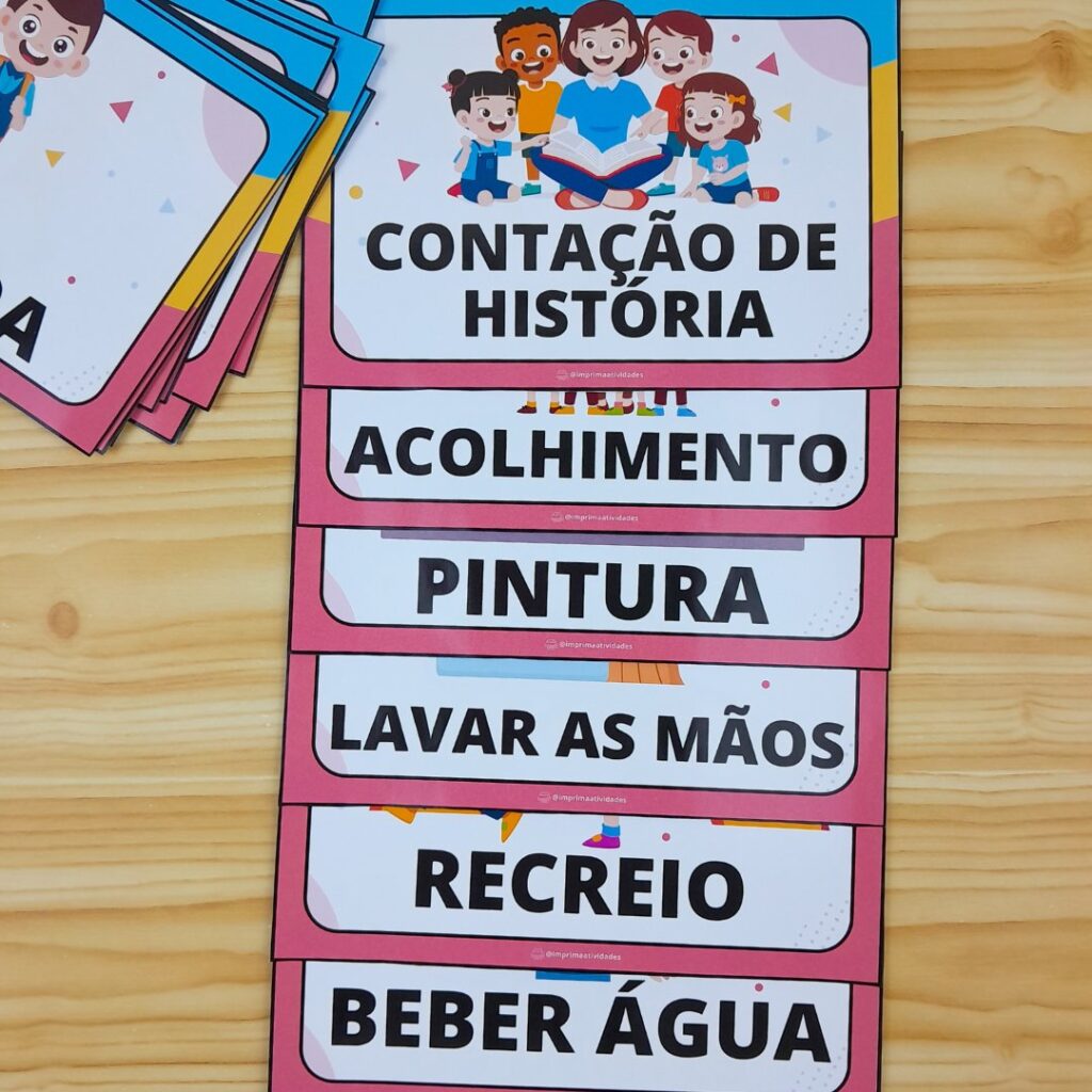 Rotina para Educação Infantil | Imprima Atividades