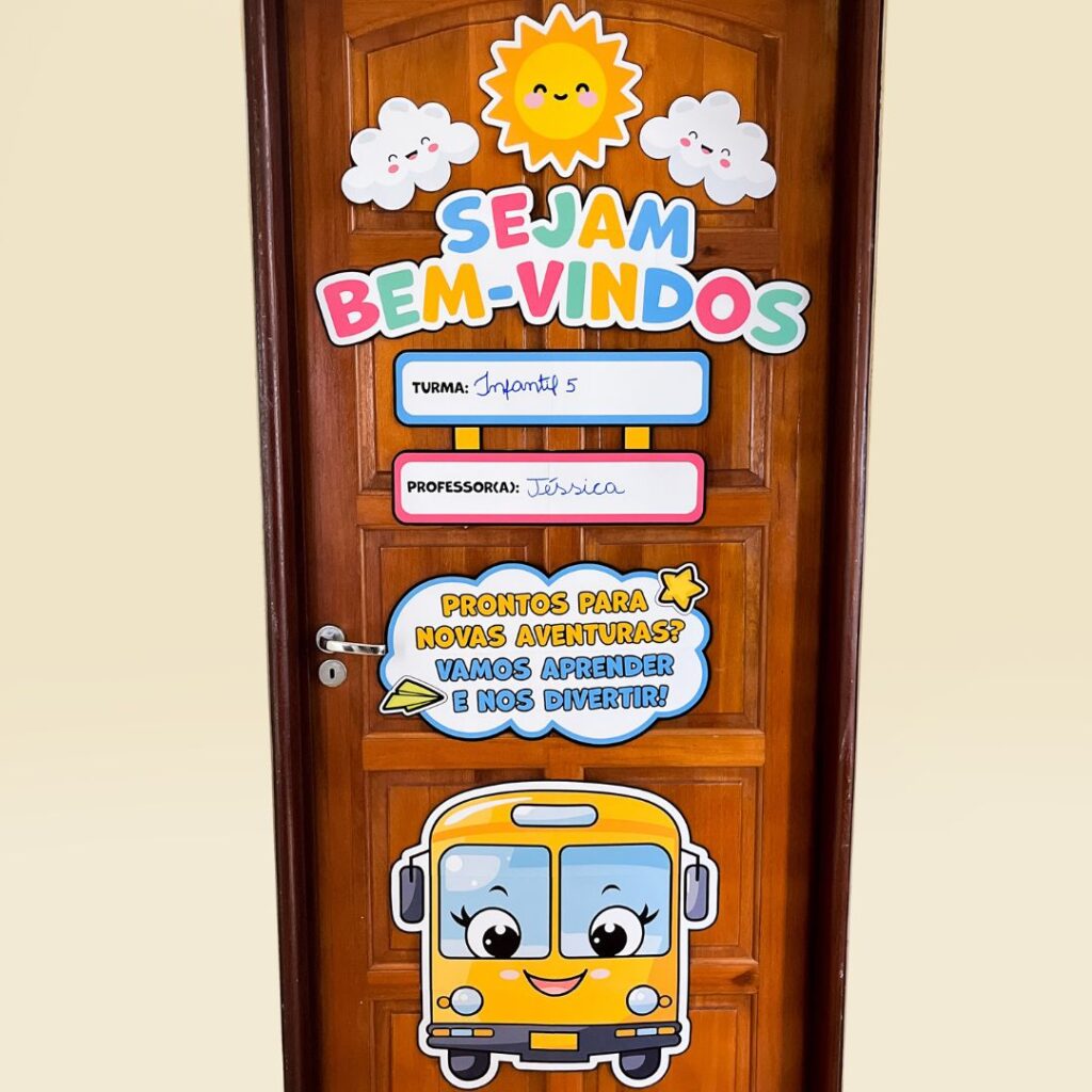 Painel De Porta Bem-vindos | Imprima Atividades Painel De Porta Bem-vindos | Imprima Atividades