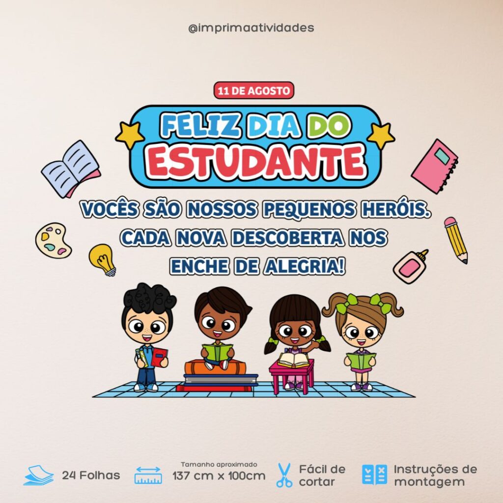 Painel Dia do Estudante | Imprima Atividades