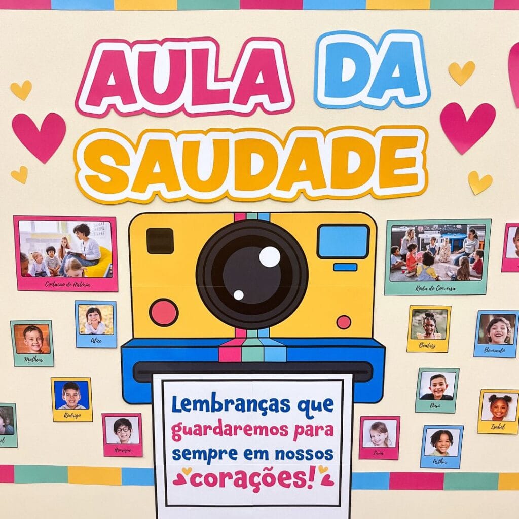 Painel Aula da Saudade | Imprima Atividades