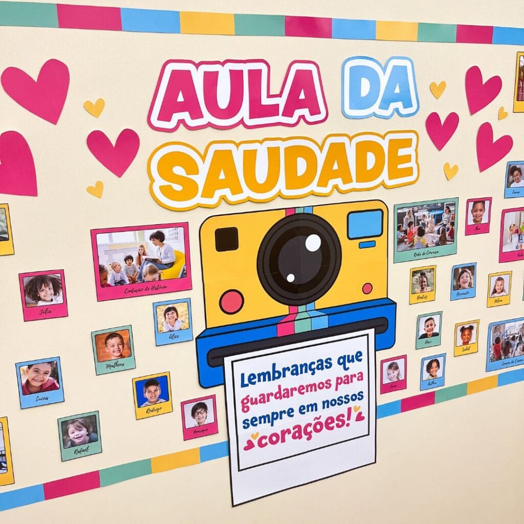 Painel Aula da Saudade | Imprima Atividades